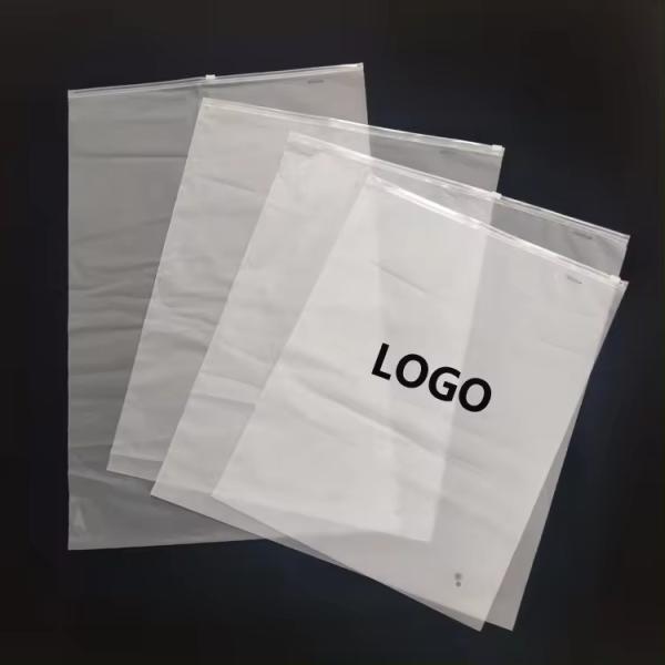Quality Double 12 Silk CPE Custom Clear Zip Bags High Tensile Strength for sale