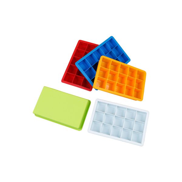 Quality 15-hole Square Shape Custom Maker Rubber Trays Silicone Ice Cube Mold for sale