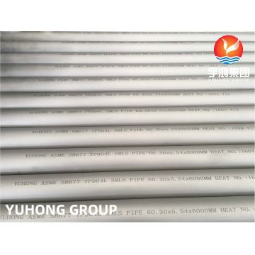 Quality ASTM A213 UNS N08904 904L 1.4539 Stainless Steel Seamless Pipe For Sea Water for sale