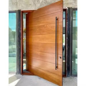 Quality Commercial Aluminum Pivot Door with 304 Stainless Steel Hardware and Sleek for sale