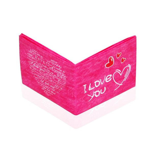 Quality Sweet Heart Washable Tyvek Paper Wallet Custom Logo Pink Tyvek Mighty Wallet for sale