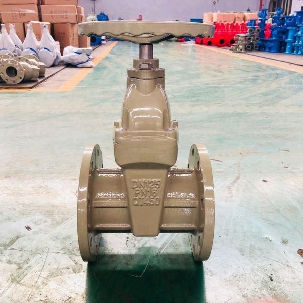 Quality Pn16 Non Rising Stem Gate Valve GGG50 Ductile Iron Flange End Rubber Seat for sale
