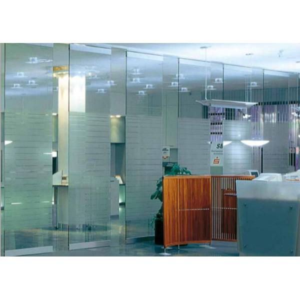 Quality Tempered Glass Partition Wall For Office Room Convenient Operability for sale