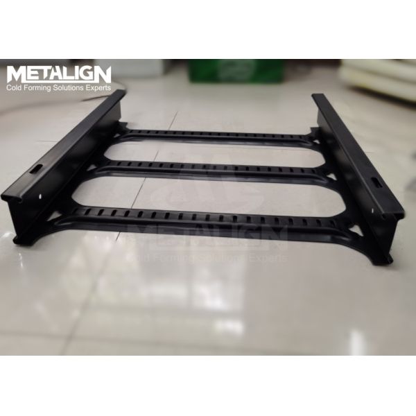 Quality Adjustable Width Ladder Tray Roll Forming Machine With Servo Feeding for sale