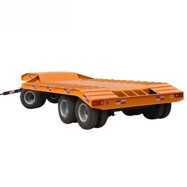 Quality Hydraulic Ramp System Low Bed Draw Bar Full Trailer For Sale for sale