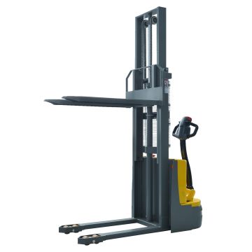 Quality Electric Wdith 850mm Walking 1.6M Straddle Pallet Lift Stacker for sale