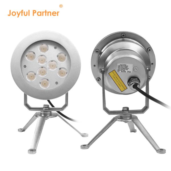 Quality LED RGBW Underwater Spot Light DMX Control Stainless Steel 316 Marine Grade DC12 24V for sale