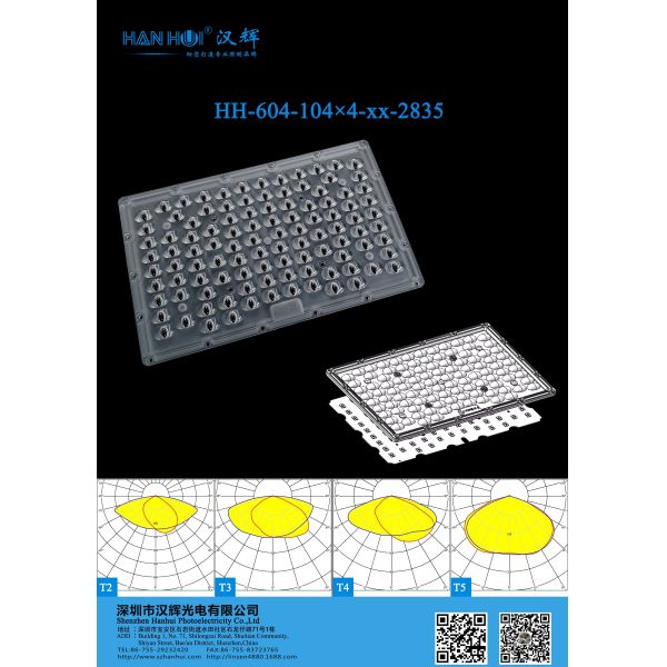 Quality PC Material 2835 Lens High Performance LED Lens For Street Lighting / Parking Lot Lighting for sale