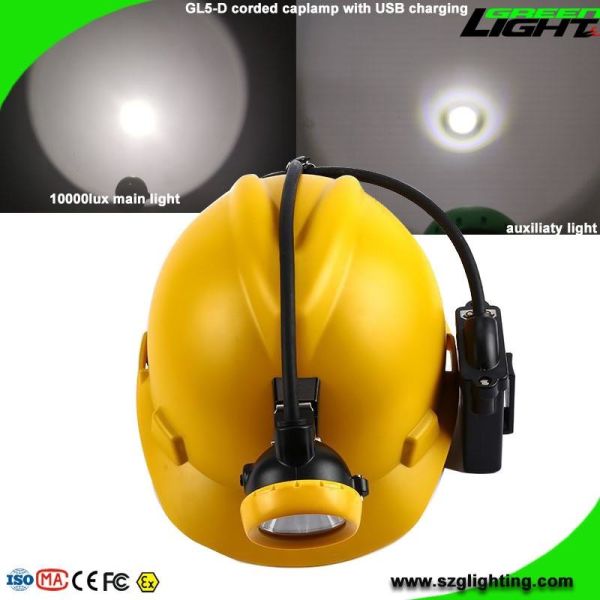 Quality Low Power Warning Mining Cap Lights 7.8Ah Li - Ion Battery With 18hrs Working for sale