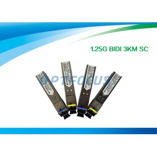 Quality 1.25G Bi - Di SFP Optical Transceiver 1310nm 1550nm 3km SC Connector for sale
