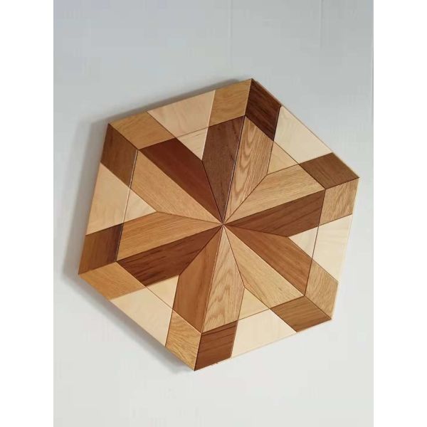 Quality Different Woods Hexagon Parquet Flooring Multi Layers AB Grade for sale