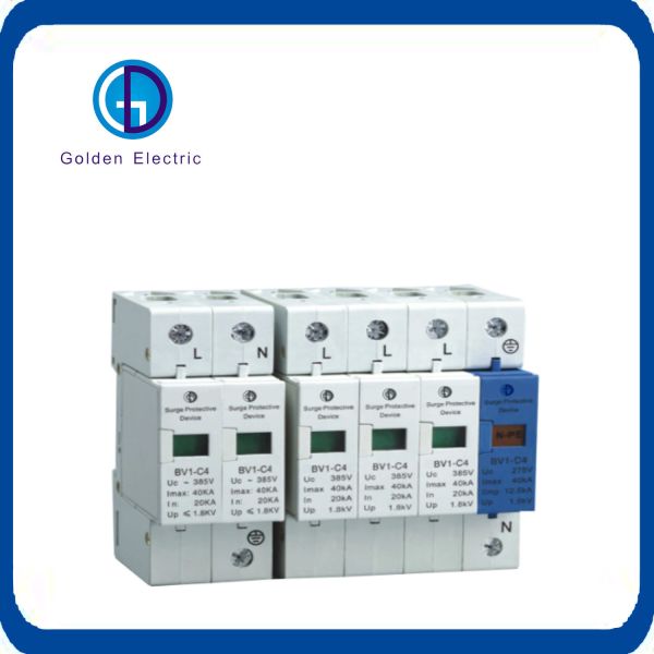 Quality 20ka Imax Solar System Grade B Class SPD Plugable Structure Lightning Arrester for sale