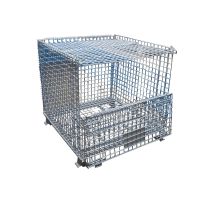 Quality Galvanized Warehouse Logistics Transport Storage Folding Steel Metal Wire Mesh for sale