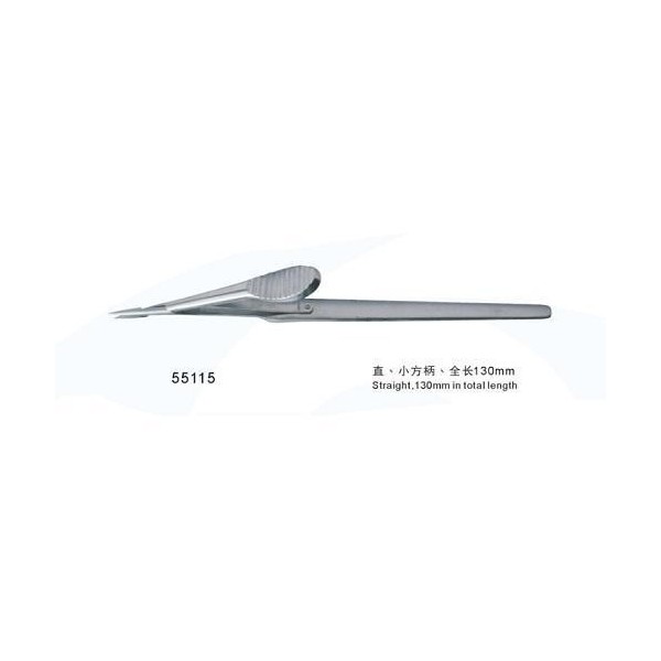 Quality Straight Tip Slit Lamp Microscope Needle Holder Square Handle 130mm Total Length for sale