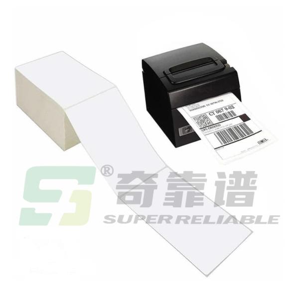Quality Fanfold Direct Thermal Labels White Mailing Postage Labels, Perforated, for sale