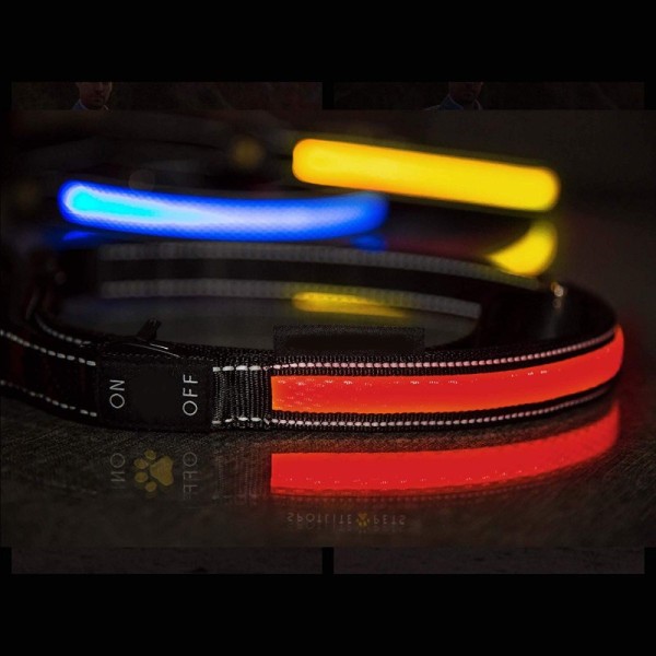 Quality Glow In The Dark LED Flashing Dog Leash Comfort Grip Handle 5 Feet Length for sale