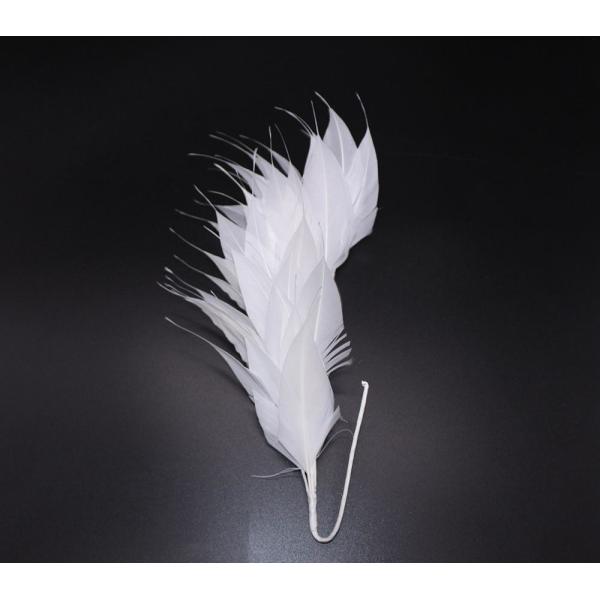 Quality Dyed Pattern Goose Feather Flower Mount with Wire Accessory Durable Construction for sale