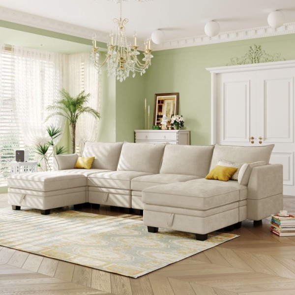 Quality Multifunctional Contemporary Modular Sofa Bed Extendable Breathable for sale