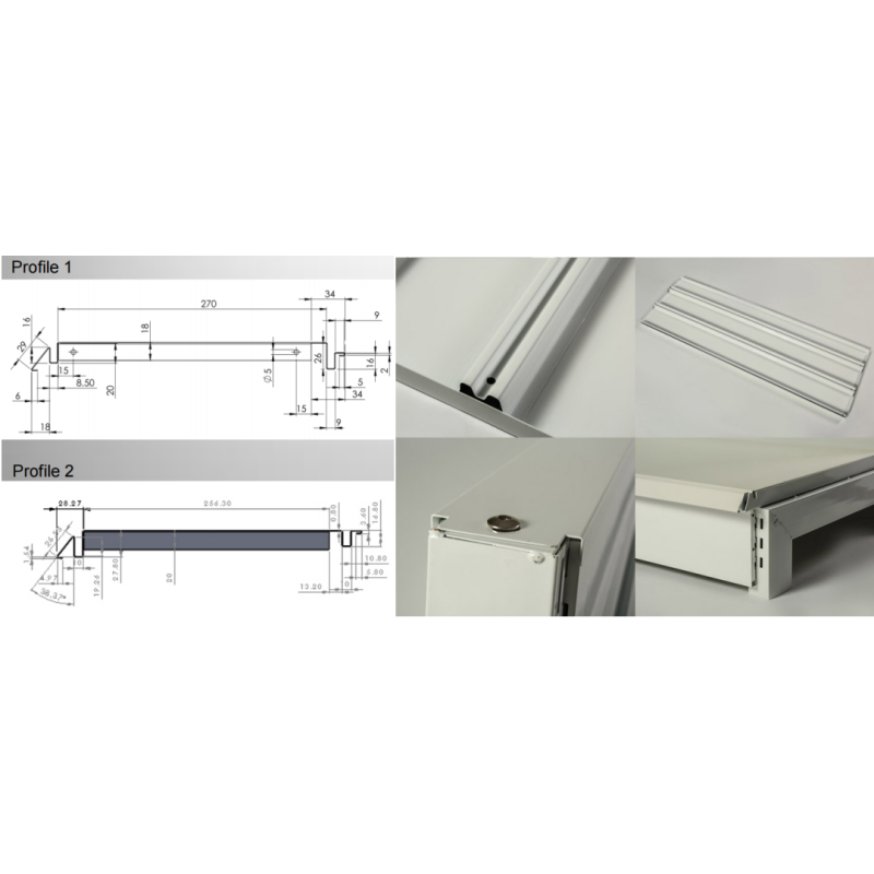 Drawing profile of shelf panel machine