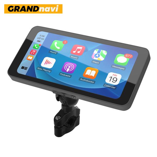 Quality 6.3 Inch Touch Screen Motorcycle Gps Navigator Radio Portable for Motorcycle Carplay Android Auto Wireless Motor Carplay for sale