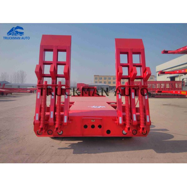 Quality Custom Colors Painting Low Bed Semi Trailer Loading 40 Tons Machinery for sale