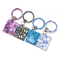 Quality Purple 60g Bangle Leather Wristlet Keychain CE Certification With Wallet for sale