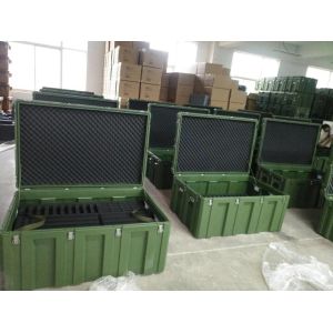 Quality Anti Fall 850mm Military Box Rotational Moulding Military Case Green for sale