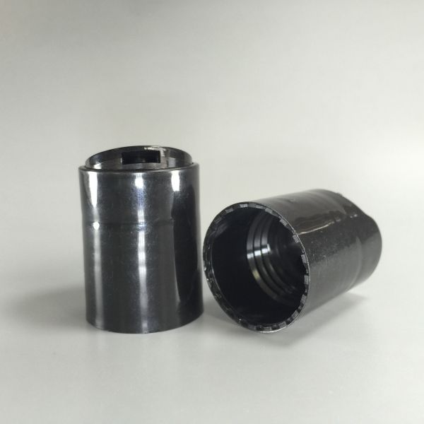 Quality Leakproof Plastic 24/415 Black Disc Top Cap With Screw Lock for sale