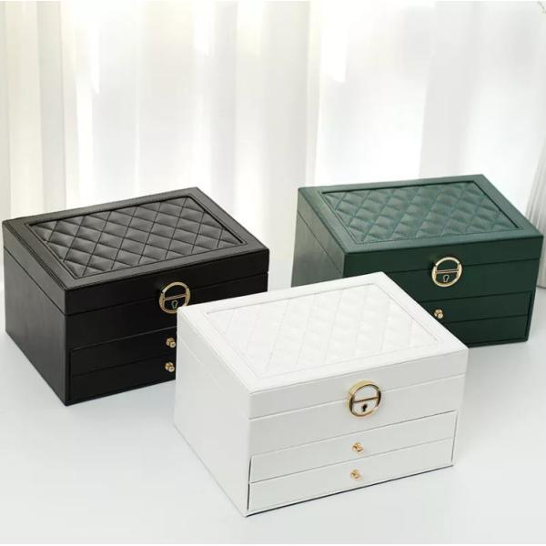 Quality Greaseproof Leather Jewelry Packaging Box Varnishing Recyclable for sale