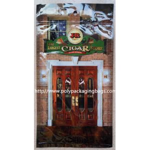 Quality Customized Printed Cigar Packaging Wrap Bags , Mylar Packaging Bags With Ziplock for sale