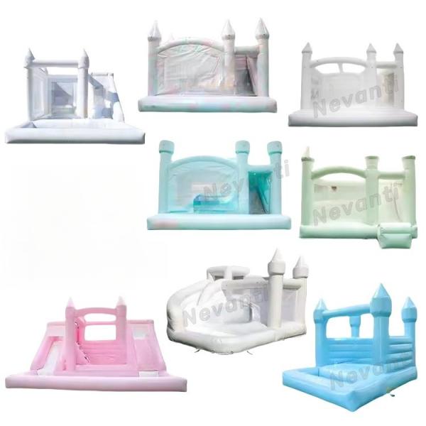 Quality CE Blower Included Mini White Bouncer Inflatable Jumping Castle for Party Rental for sale