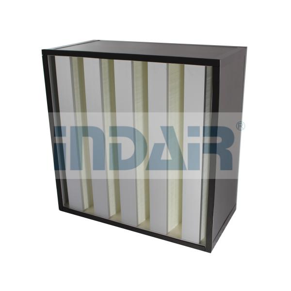 Quality Polyurethane Sealant V Bank HEPA Filter Low Pressure Drop Large Air Flow for sale