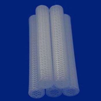 Quality Flexible Reinforced Braided Hose , White Soft Silicone Tubing Chemical for sale