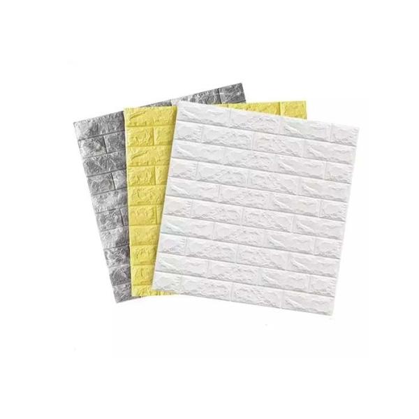 Quality Self Adhesive 60x70cm PE Foam Wallpaper 3D Foam Wall Sticker Moisture Proof for sale