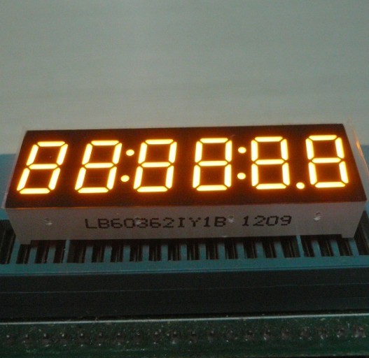 Quality 6 Digit 7 Segment LED Display , Ultra Bright White LED Clock Diplay 0.36 Inch for sale
