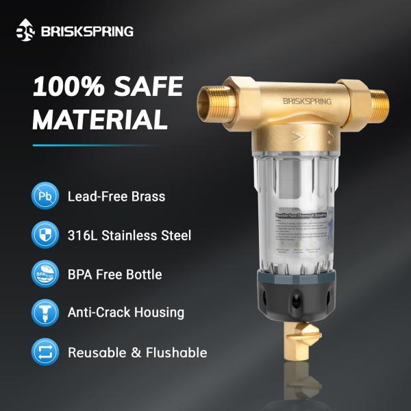 Quality BriskSpring Spin Down Sediment Prefilter System for Whole House Filtration for sale