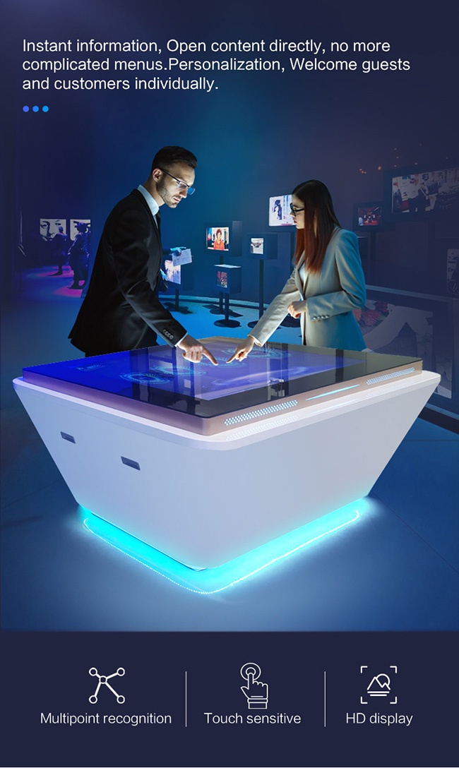 55 Inch Windows LCD Touch Screen Monitor Display Game Table, Golden Object Recognition