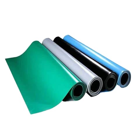 Quality Custom ESD Rubber Table Mat 1.8mm-3mm Anti-static Green Grey Blue for sale