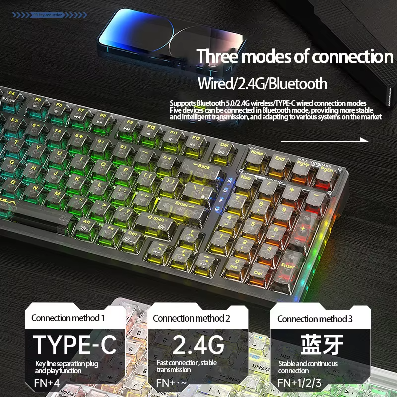 Quality Windows Compatible Magnetic Axis Keyboard with Long-Lasting ABS Keycaps and Media Keys for sale