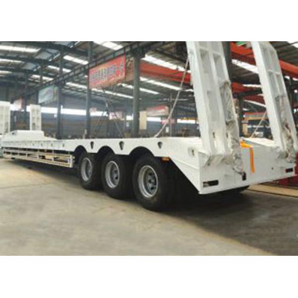 Quality High Strength 3 Axle Low Bed Trailer 70 To100 Tons For Self Dumping for sale