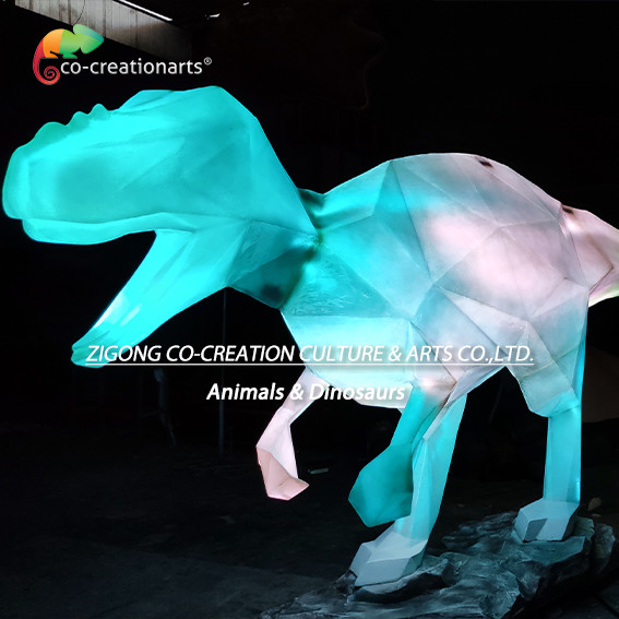 Quality Fiberglass Dinosaur Model With Dynamic Skeleton-To-Life Projection for sale