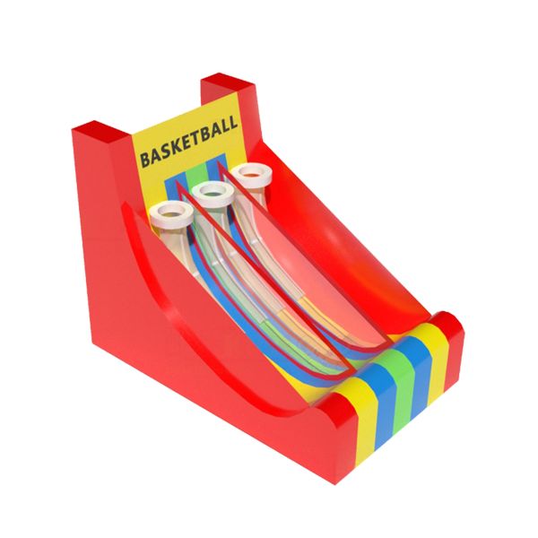 Quality Inflatable Mini Colorful Vibrant Three - Hoop Basketball Shooting Toy for sale