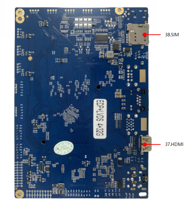 Motherboard interface rear view