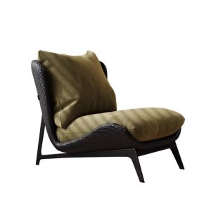 Quality Rattan Frame Velvet Black Chair Modern Velvet Chesterfield Chair for sale