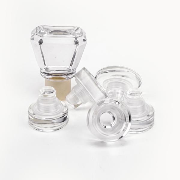 Quality Custom Logo Crystal Glass Cork Stopper for Vodka Tequila Whisky Bottle Provided Freely for sale