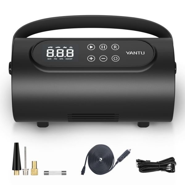 Quality Portable Double Cylinder Car Air Compressor A26 for Car Bike Ball 117X224X122mm 120W for sale