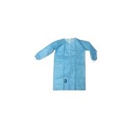Quality PP+PE 35GSM Waterproof Breathable Disposable Isolation Gown With Ties & Rib for sale