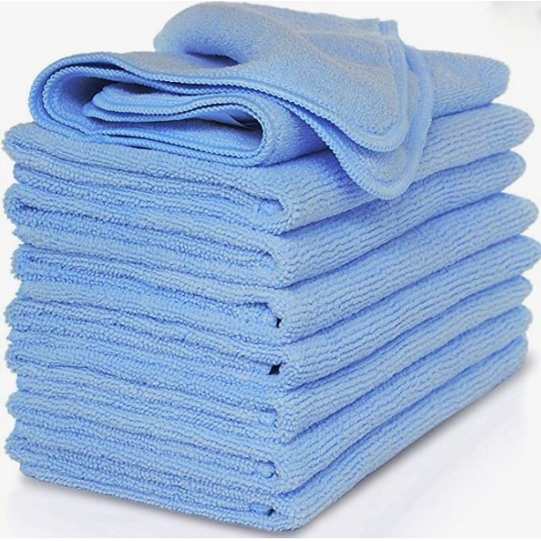 Quality Super Soft Absorbent 14.2''X14.2'' Blue Microfiber Towels for sale