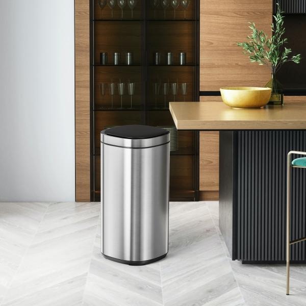 Quality Touchless Intelligent Smart Sensor Bin Trash Can Stainless Steel Sustainable for sale