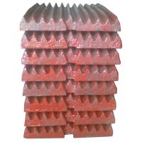 Quality Mining Red Mn13Cr2 Jaw Stone Crusher Jaw Plate Smooth Surface for sale